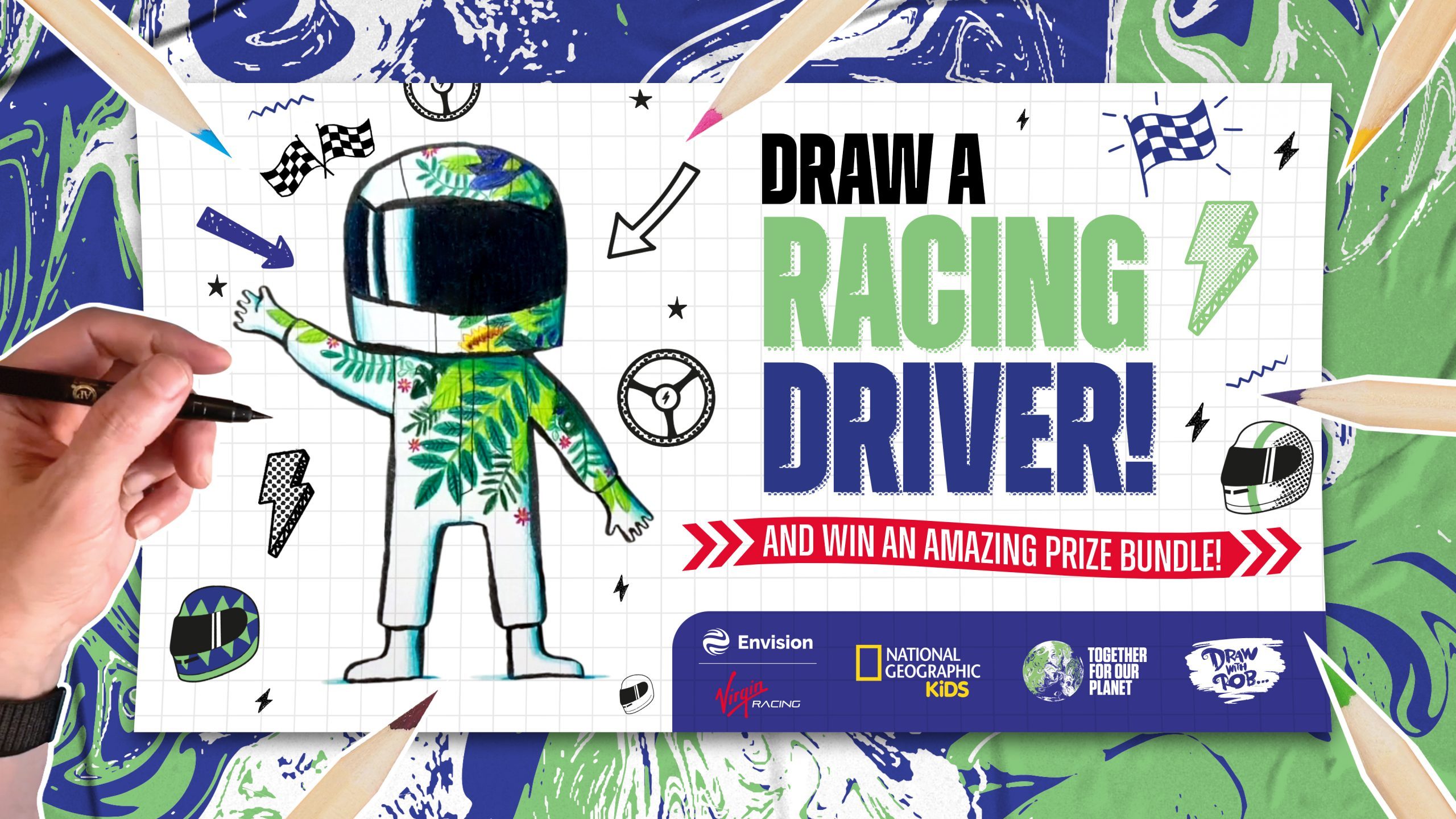 DRAW YOUR OWN RACING DRIVER WITH #DRAWWITHROB COMPETITION - Envision Racing